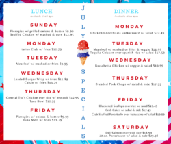 Monthly Specials & News - Rockefeller's Grille