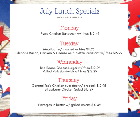 July Lunch Specials - Rockefeller's Grille